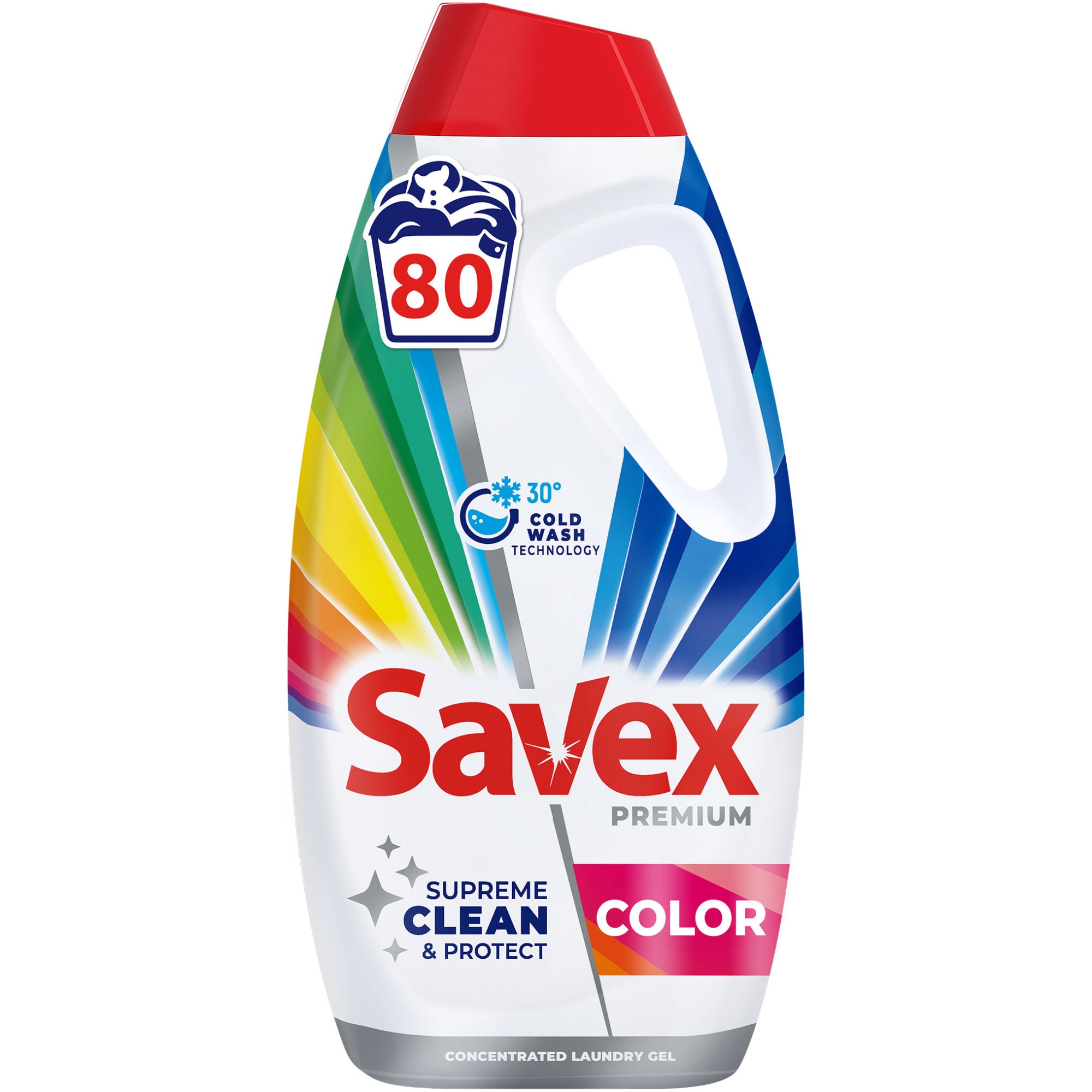 Течен перилен препарат SAVEX PREMIUM COLOR, 80 пранета, 3.6 л - eMAG.bg
