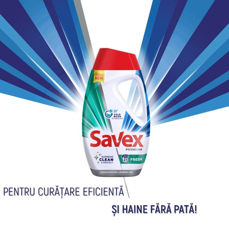 Detergent Lichid SAVEX PREMIUM FRESH, 60 spalari, 2.7 L - eMAG.ro