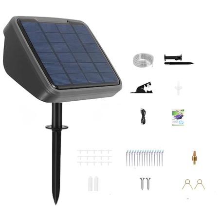 Kit de irigare prin picurare automat cu panou solar si baterie inclusa ...