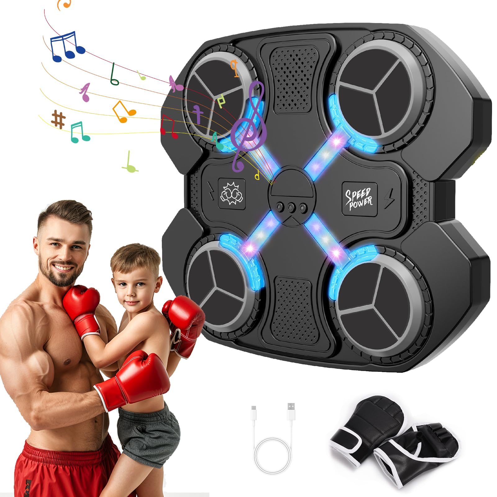 Aparat de box muzical inteligent, conexiune Bluetooth, flux de lumini ...