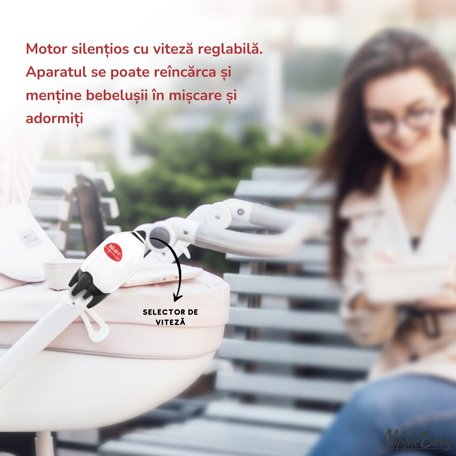 Leagan si balansoar NippleBaby, portabil, electric si reincarcabil ...