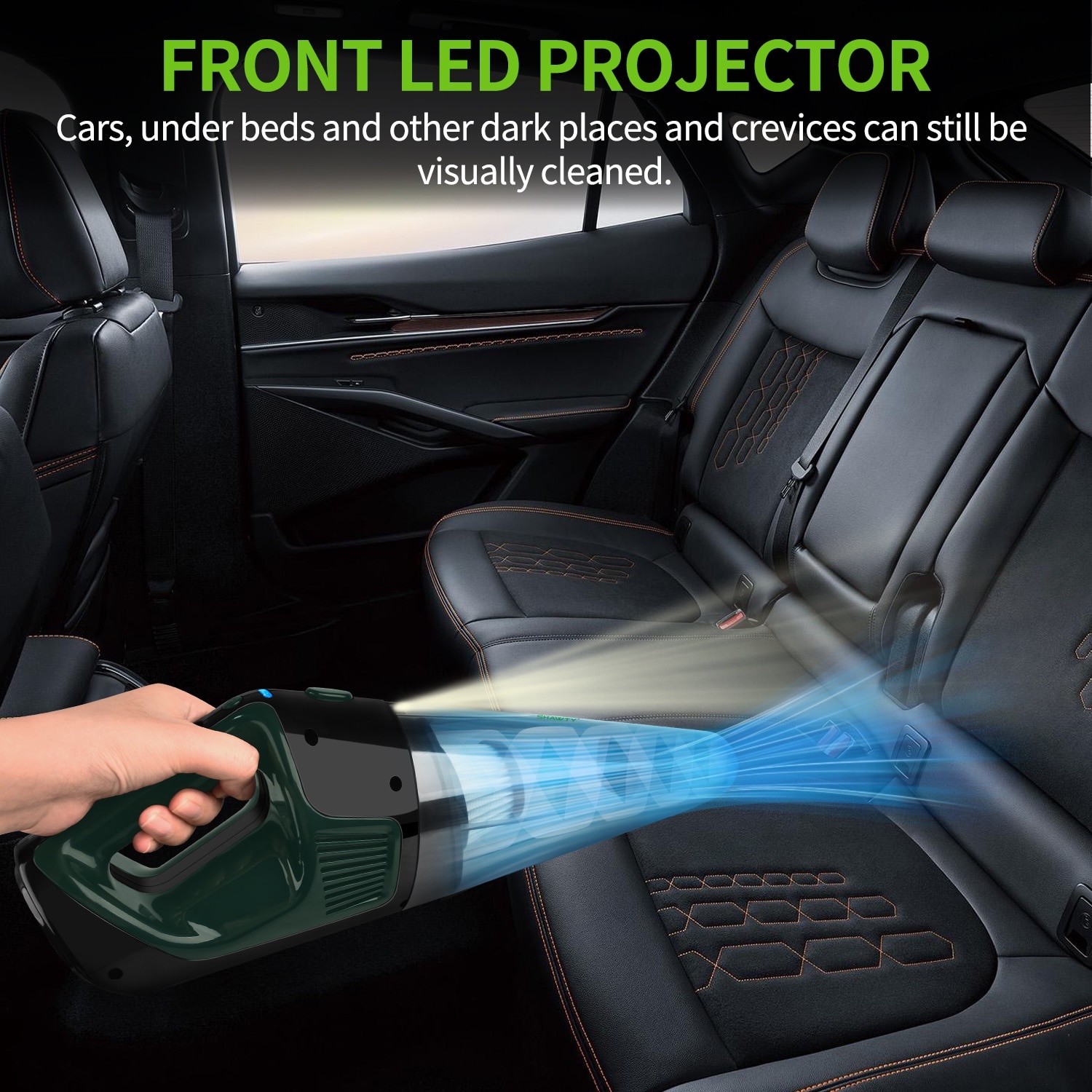 Безжична ръчна прахосмукачка, Shawty, S0090A, мощно засмукване 9500pa ...