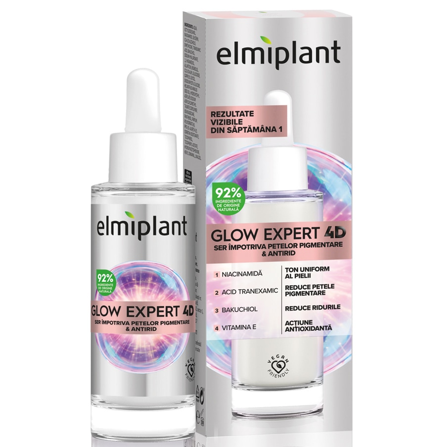 Ser pentru fata Elmiplant Glow Expert 4D impotriva petelor pigmentare ...