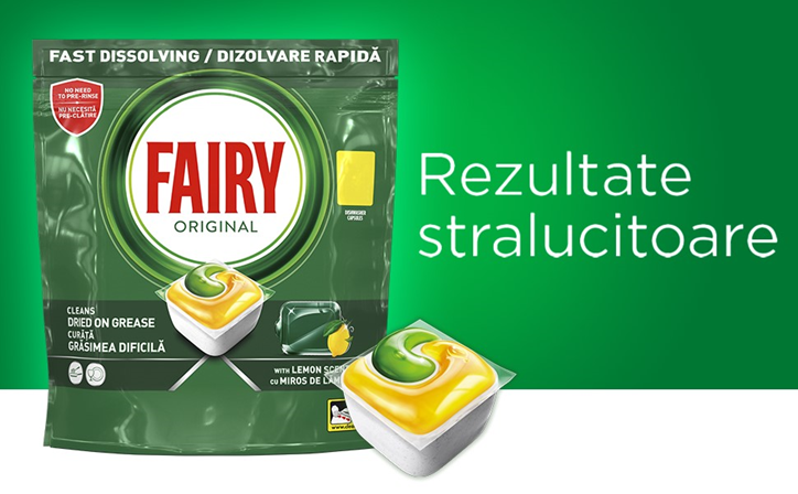 Detergent capsule automat pentru masina de spalat vase Fairy All in One ...