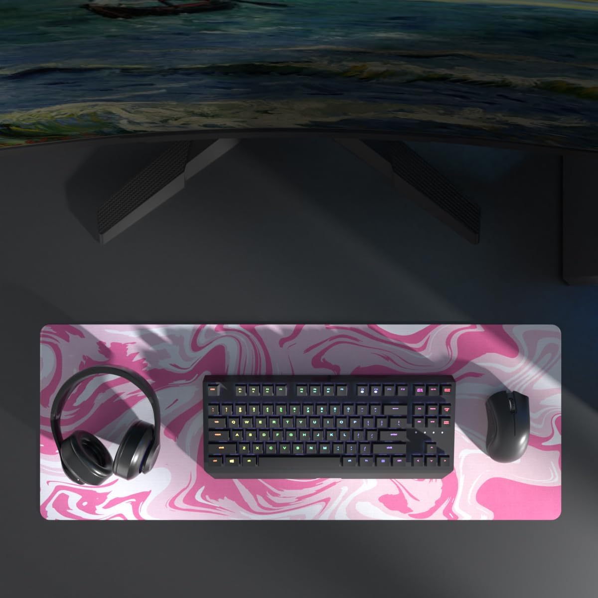 Mousepad, 700x300x2mm, roz - eMAG.ro