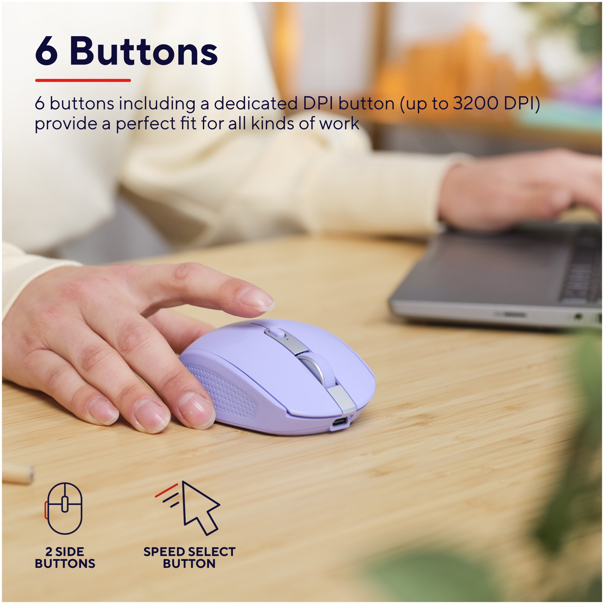 Mouse Wireless Trust OZAA, silentios, compact, Bluetooth + 2.4GHz, 800 ...