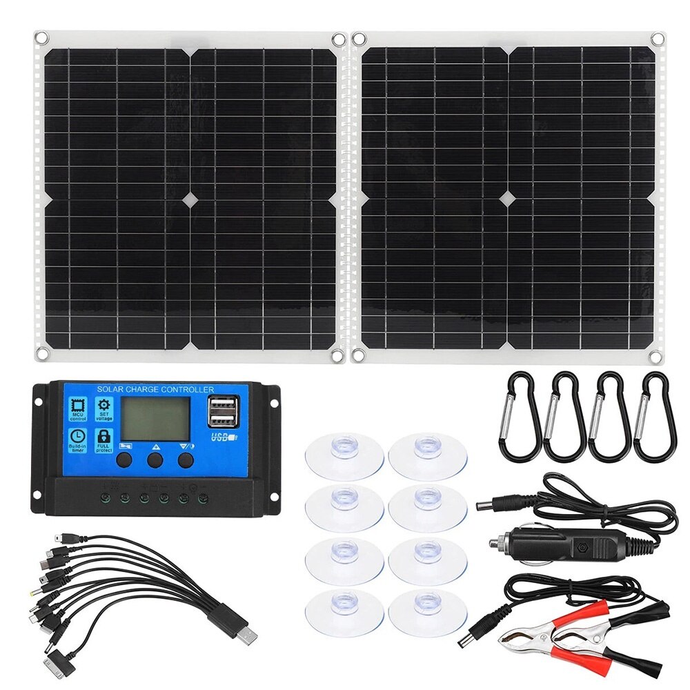 Panou Solar Portabil Tovbmup, 50W, negru, set, 685x360x2.5mm - eMAG.ro