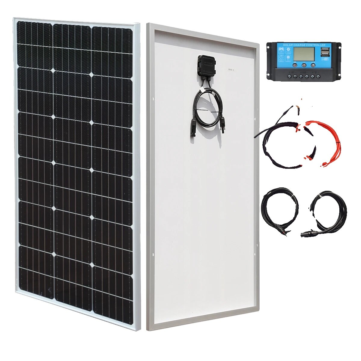 Kit panou solar, Rigid, Monocristalin, 18V, 500W, Negru/Gri - eMAG.ro