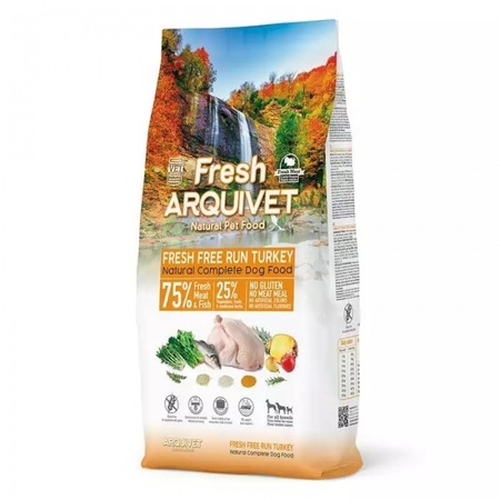 Hrana semi-umeda pentru caini ARQUIVET Fresh, porc iberic si peste ...