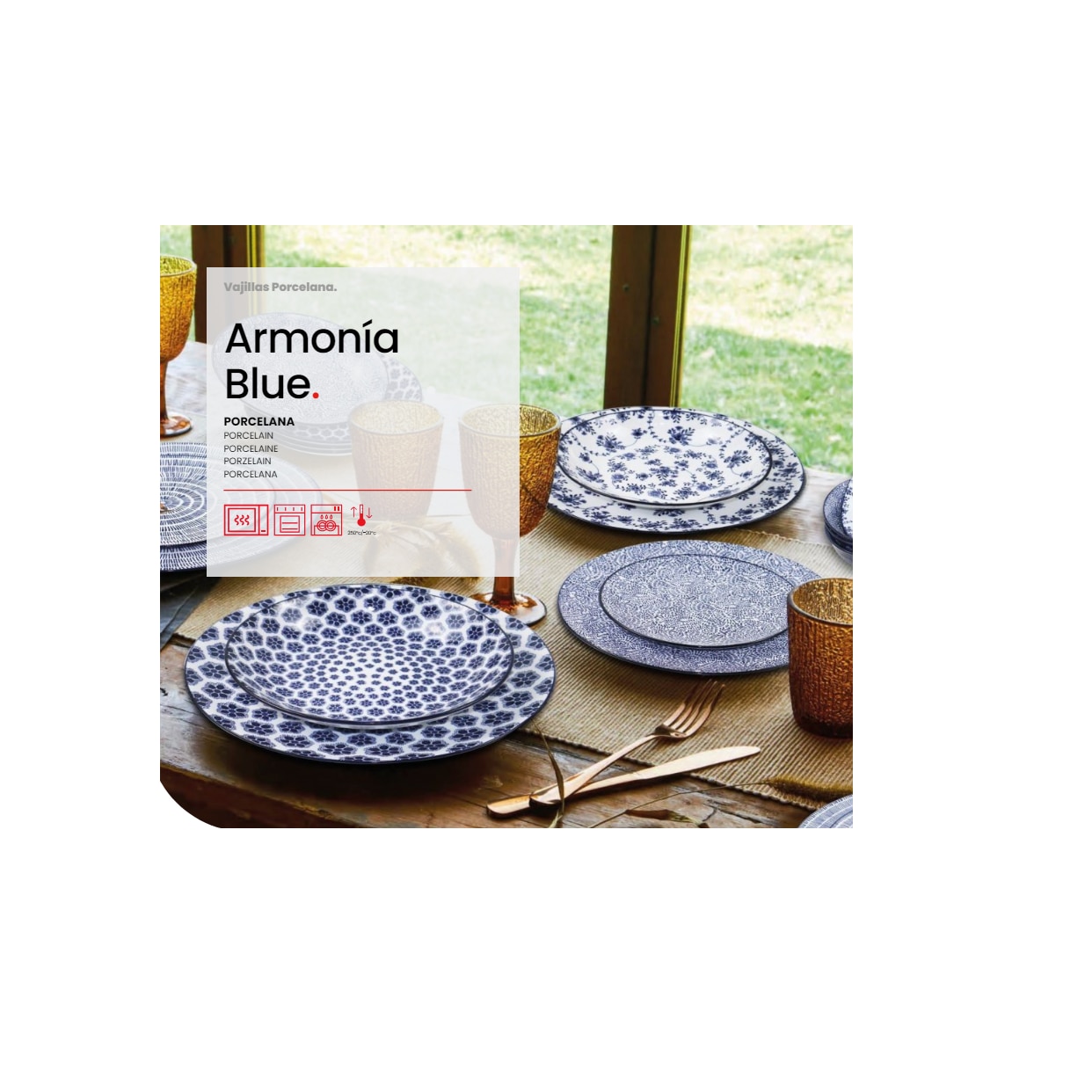 Set vesela Ibili Armonia, portelan, 12 piese, albastru - eMAG.ro