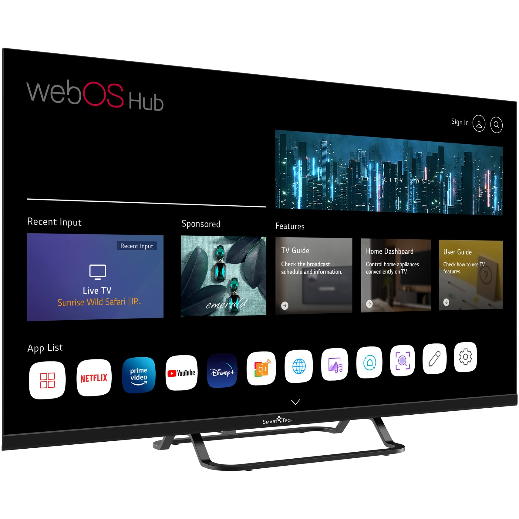 Televizor SmartTech LED 32HW01V, 80 cm, Smart WebOS, HD, Clasa E - eMAG.ro