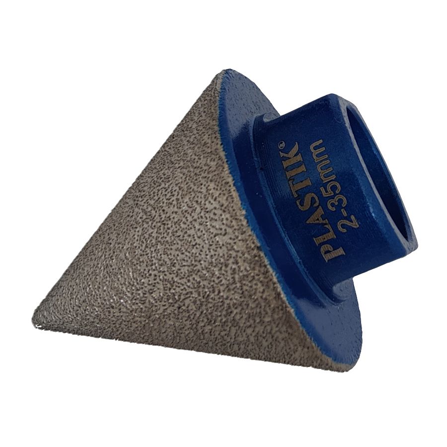 Freza conica diamantata pentru rectificari in placi ceramice, piatra, 2 ...