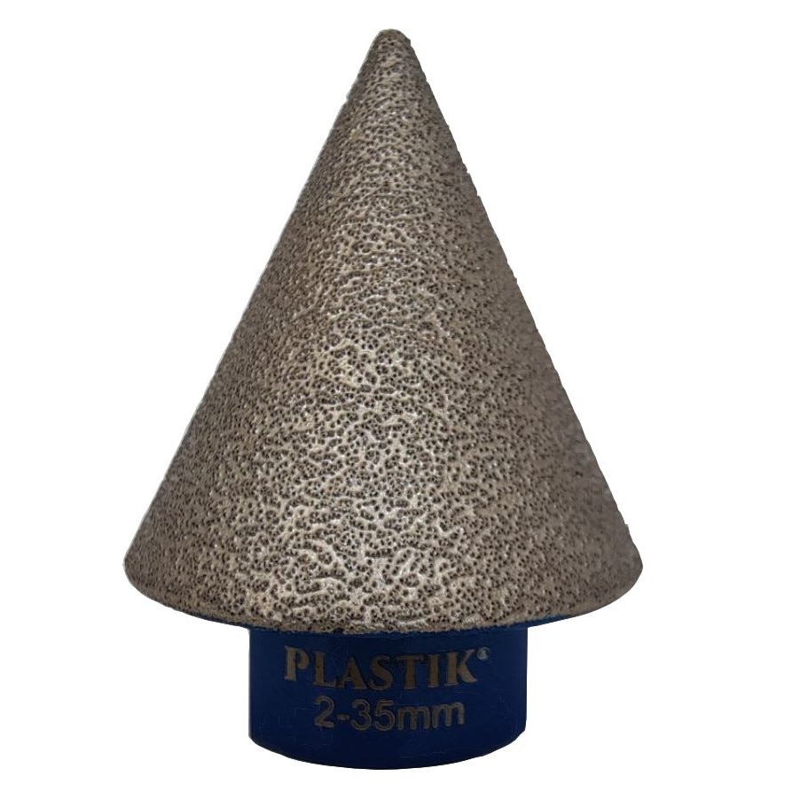 Freza conica diamantata pentru rectificari in placi ceramice, piatra, 2 ...