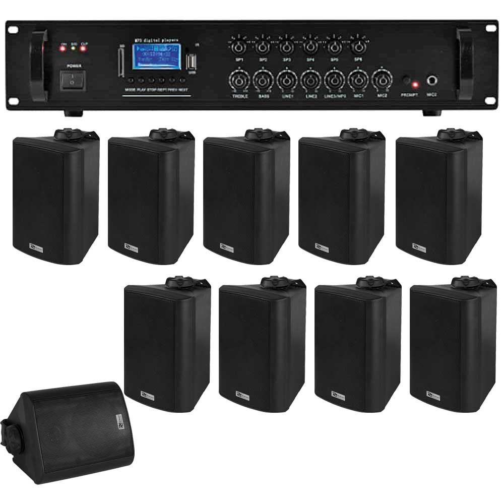 Sistem boxe 100V Resolution-Chill-10-BT, negru, restaurant, cafenea ...