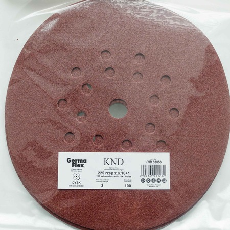 Set 3 discuri abrazive cu velcro, Germa Flex, 225mm, granulatie 100 ...