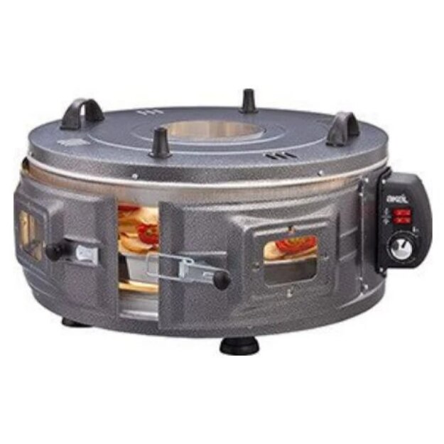 Cuptor electric rotund Akel 47l, 1100w, cu termostat reglabil si pahar ...