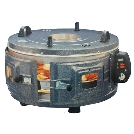 Cuptor electric rotund Akel 47l, 1100w, cu termostat reglabil si pahar ...
