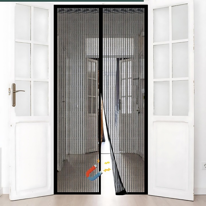 Perdea usa anti-insecte Alista Home, inchidere magnetica, 100 x 210 cm ...
