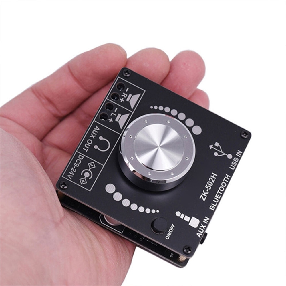 Kit modul amplificator 2 x 50W, REDKID®, ZK-502M, 9-24V/3A, Hifi ...