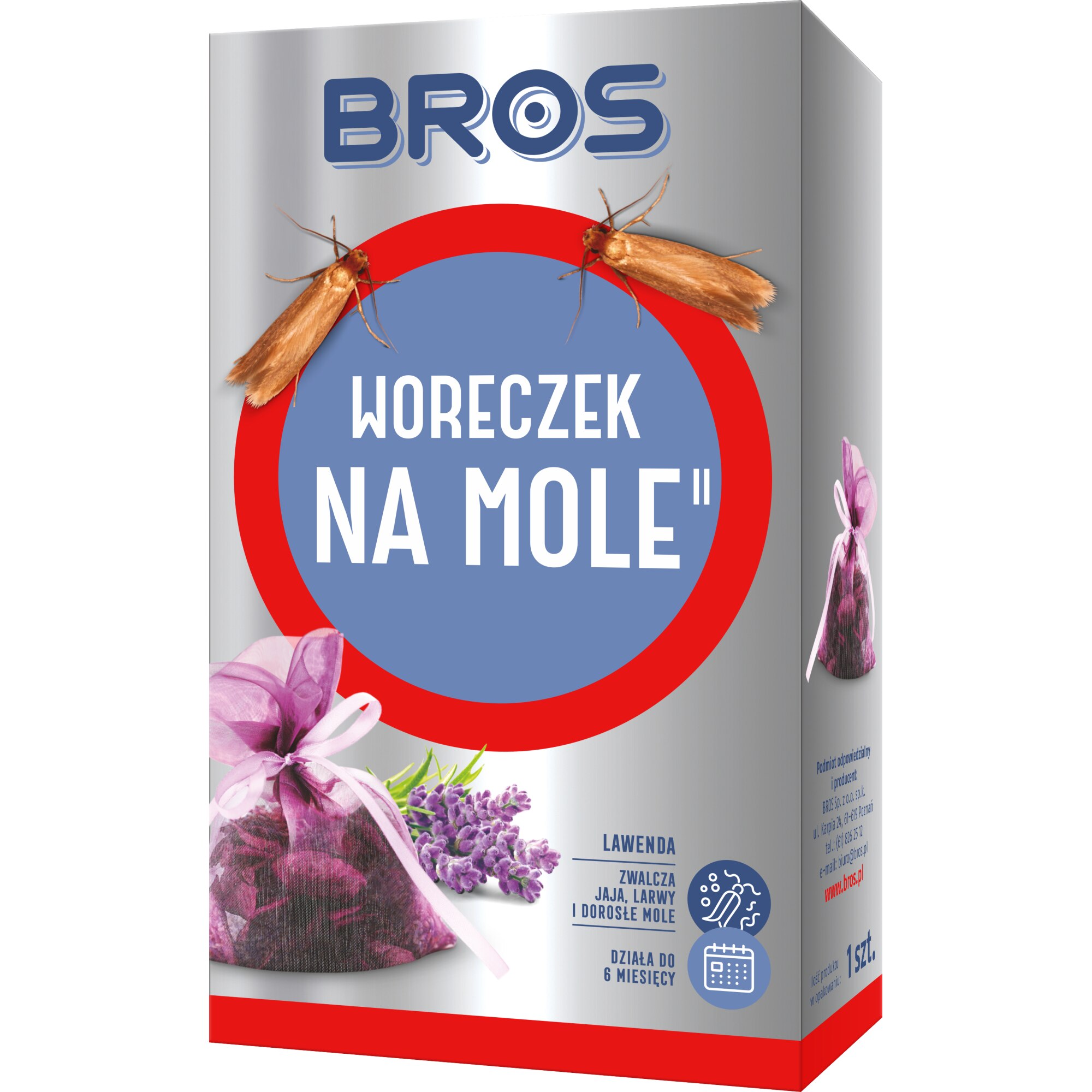 Insecticid anti-molii Bros, lavanda, protectie 6 luni, 1m3 - eMAG.ro