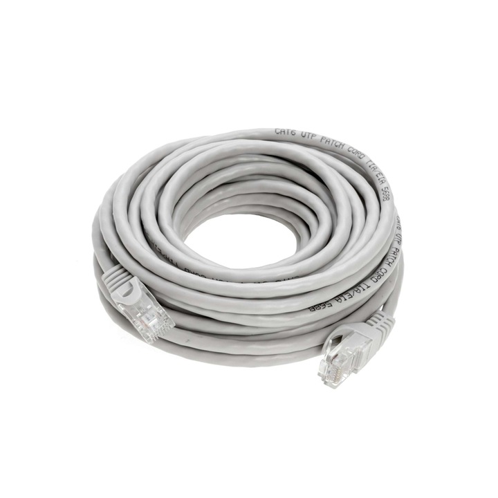 Cablu de retea UTP, Cat 6, RJ45, Cablu de corectie Ethernet, cablu de mare viteza de 10 Gpbs ...