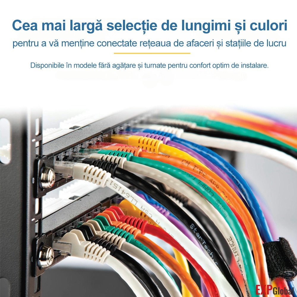 Cablu de retea UTP, Cat 6, RJ45, Cablu de corectie Ethernet, cablu de ...