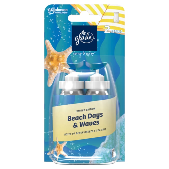 Rezerva odorizant de camera Glade Sense & Spray Beach Days&Waves, 2x18 ml - eMAG.ro