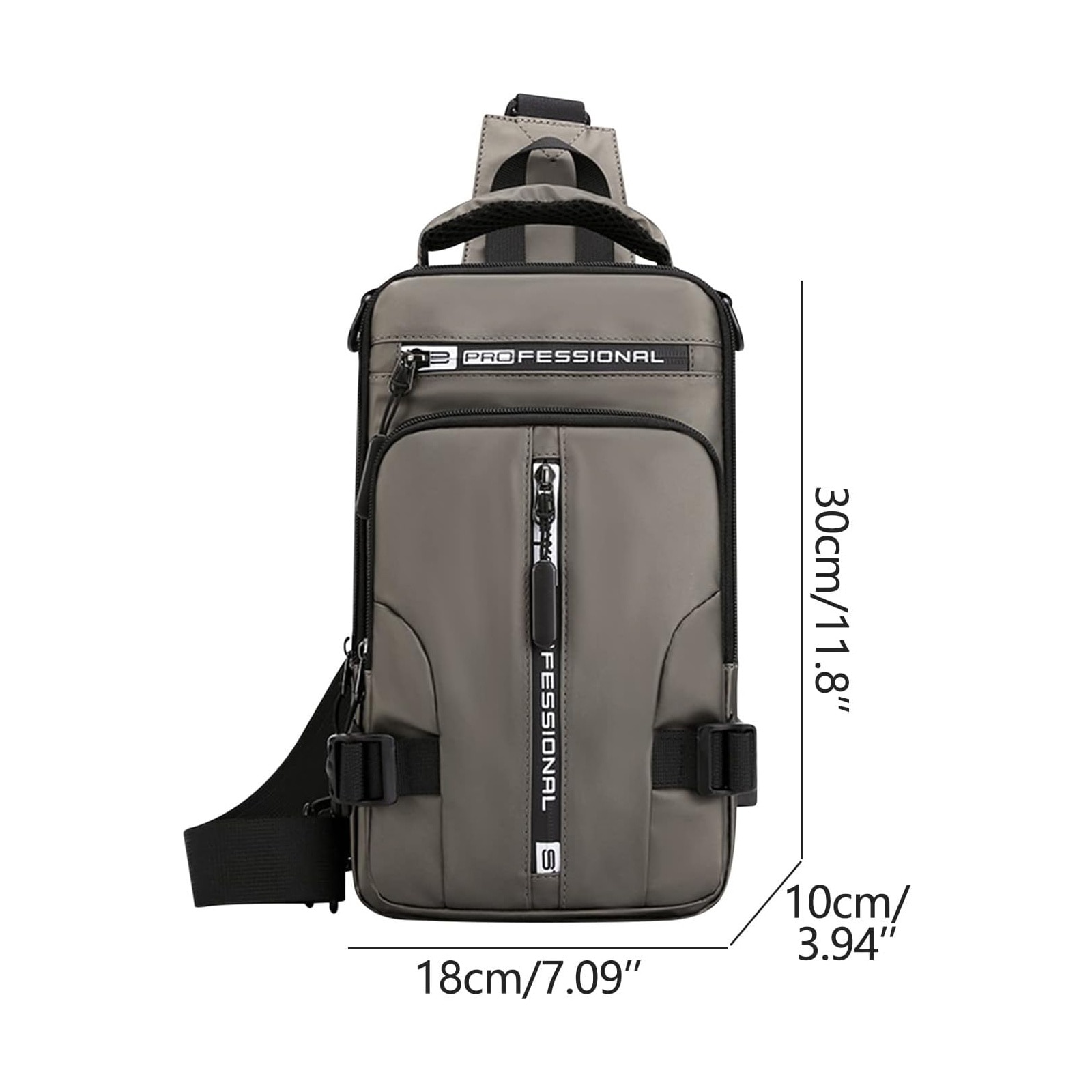 Geanta de umar unisex, SINBINTA, Crossbody, buzunar antifurt, Cu suport ...