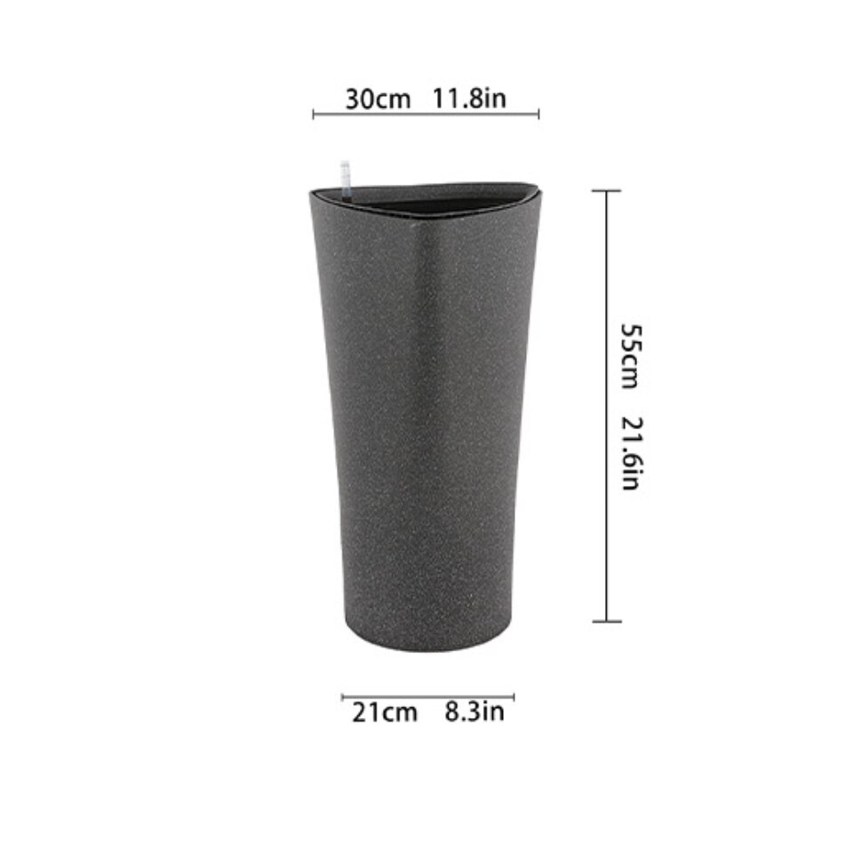 Ghiveci Inalt Triunghiular, cu Sistem de Auto-Udare, pentru Interior si ...