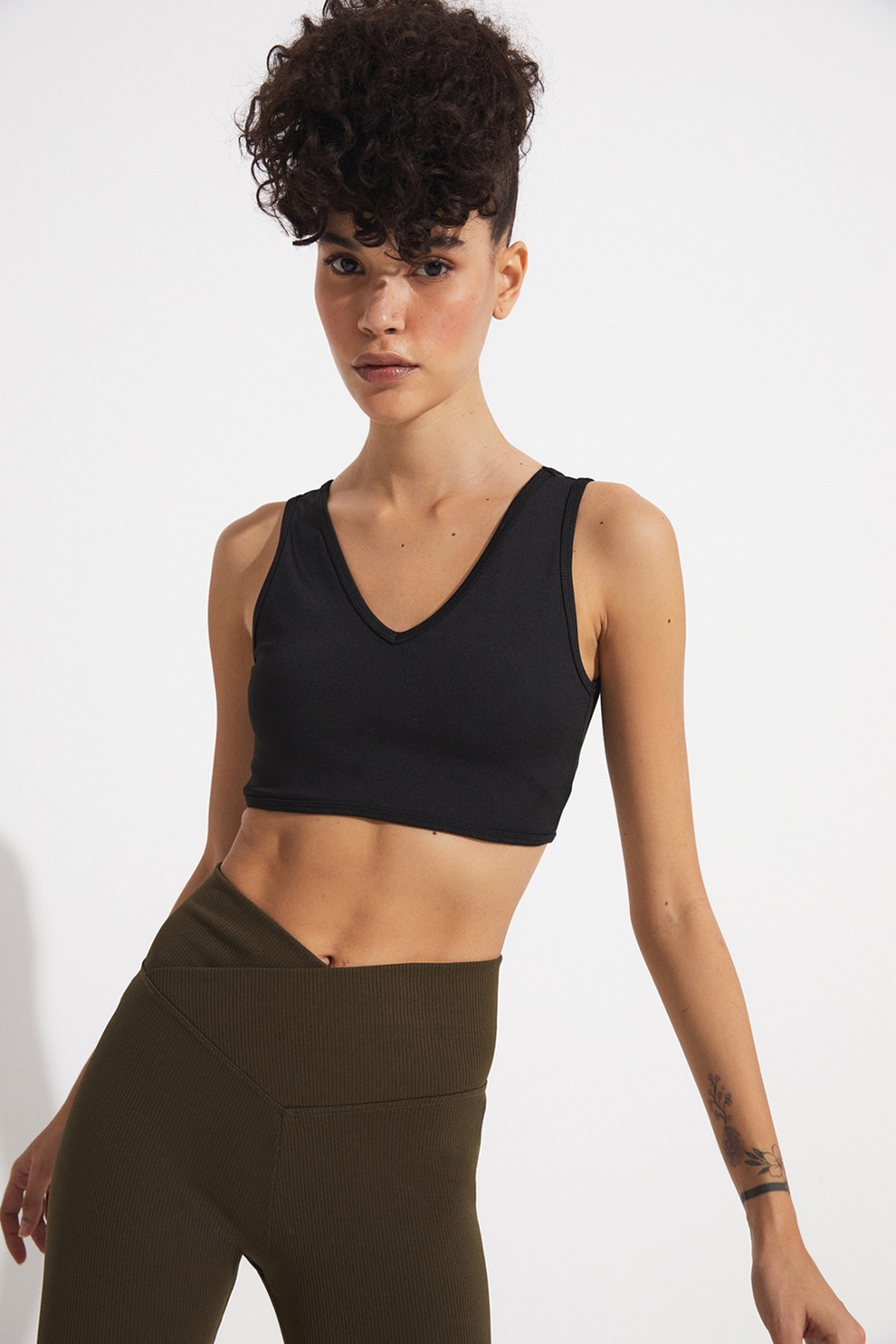 JoyStar, Bustiera cu decolteu in V, Negru, XL - eMAG.ro