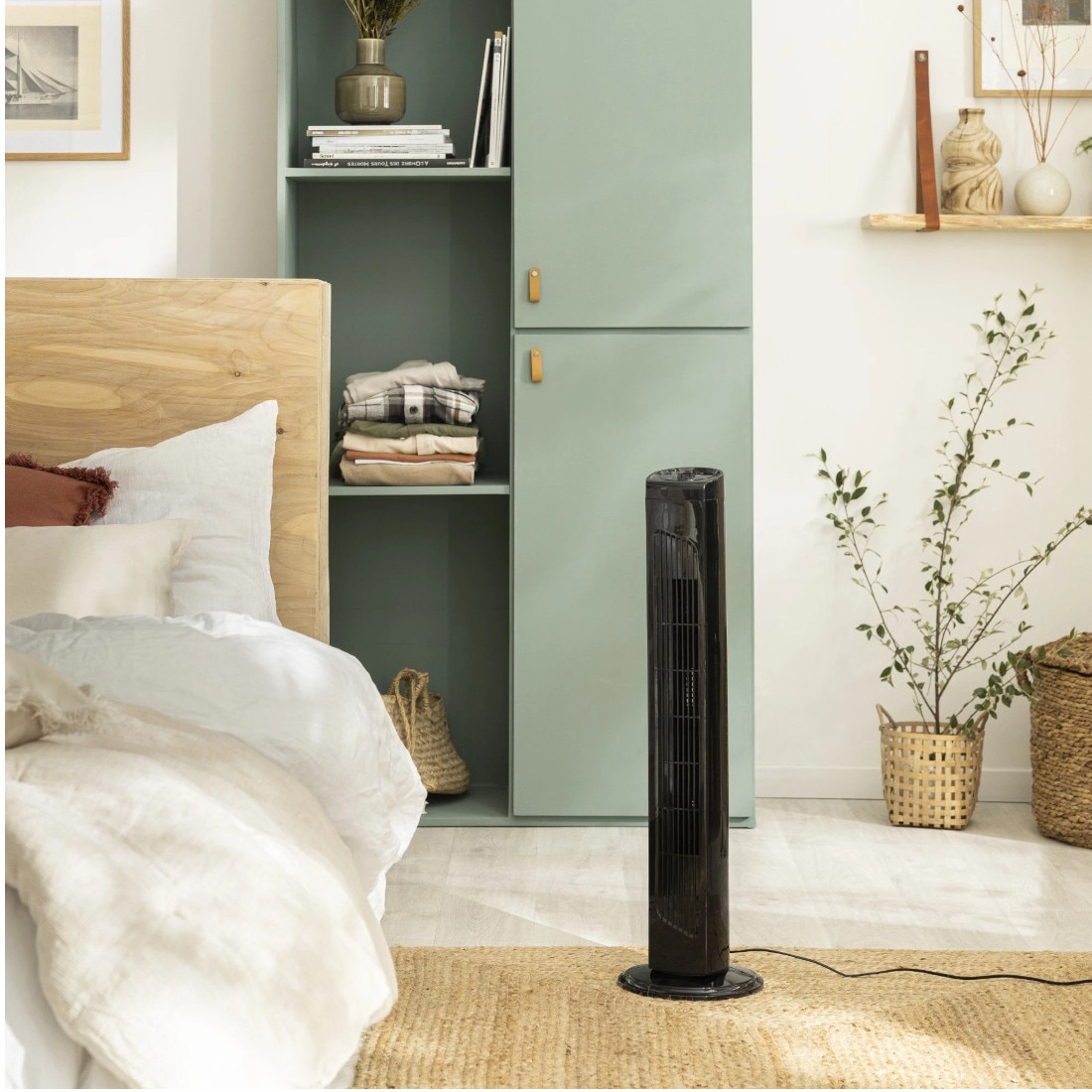 Ventilator turn TW 2, 42 W, 3 viteze, timer, oscilatie, H 81 cm, negru ...