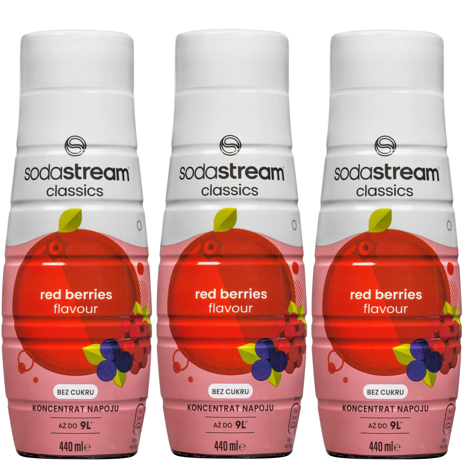 Sirop pentru SodaStream Red Berries Zero, 440ml, 3 bucati - eMAG.ro
