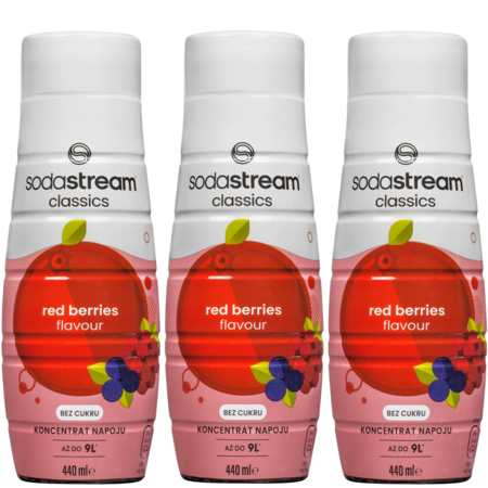 Sirop pentru SodaStream Red Berries Zero, 440ml, 3 bucati - eMAG.ro