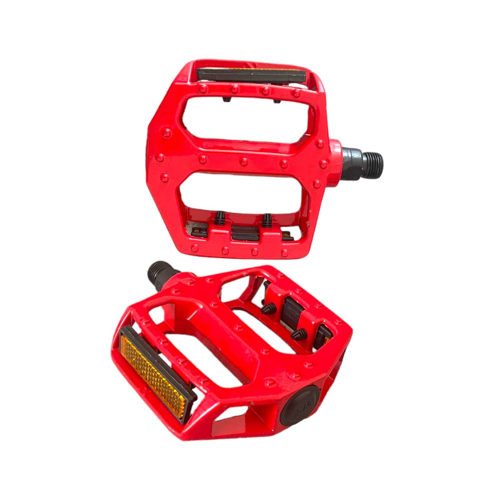 Set pedale pentru bicicleta, aluminiu, rosii, AVI-28 - eMAG.ro