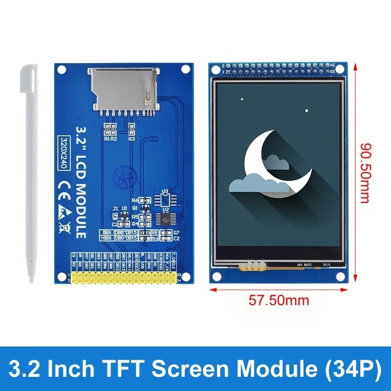 Display tactil TFT LCD 3.2 inch 320x240 touchscreen, SPI, ILI9341 ...