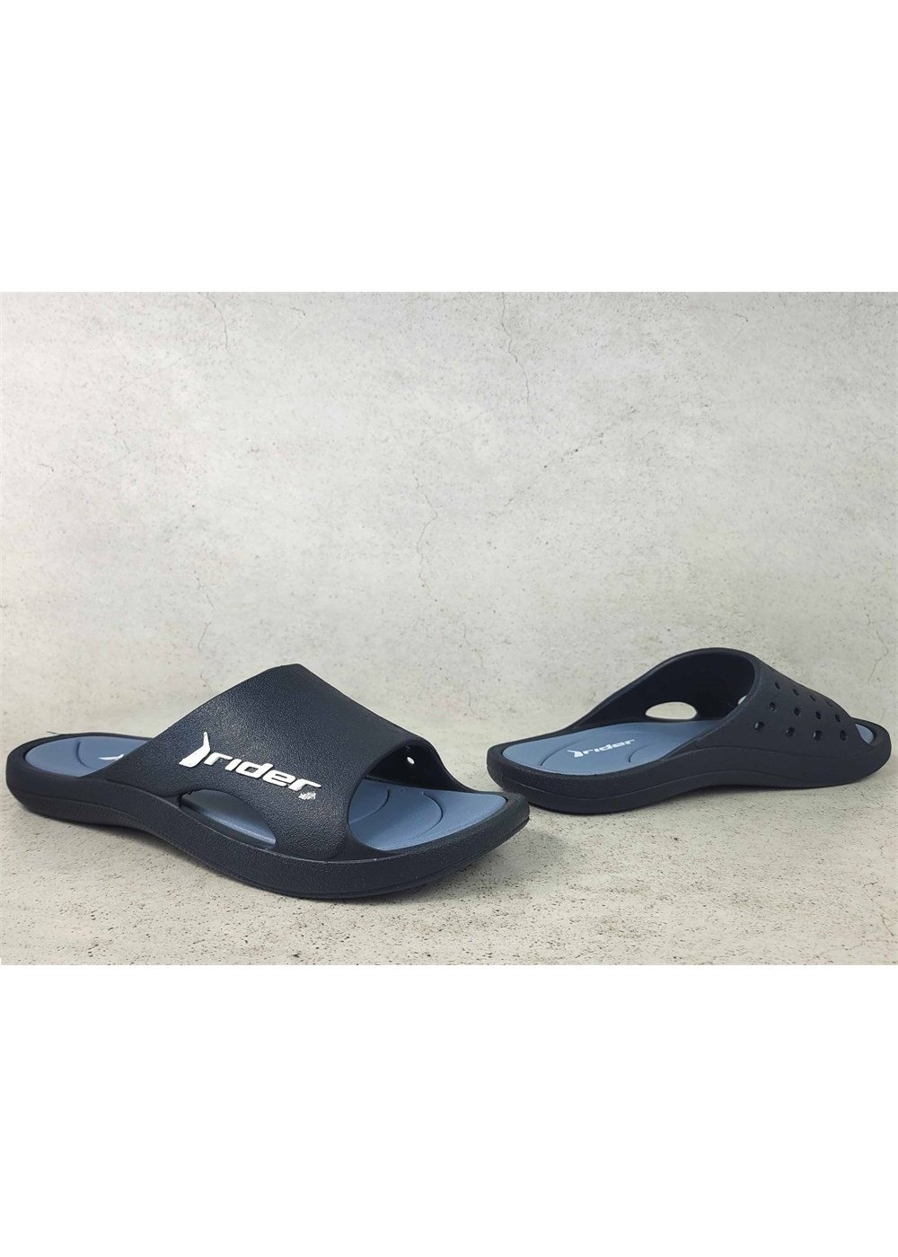 Papuci barbati, Rider, Sintetic, Negru, 42 EU - eMAG.ro