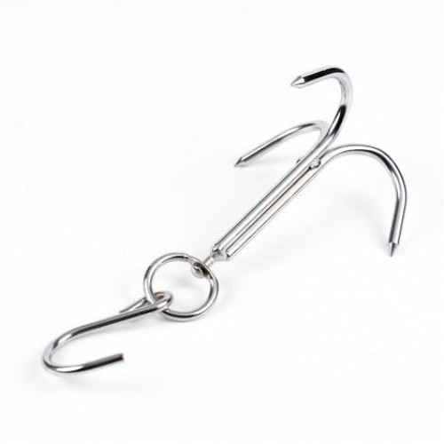 Carlig macelarie, inox, 3 capete, pivotant, 27cm - eMAG.ro