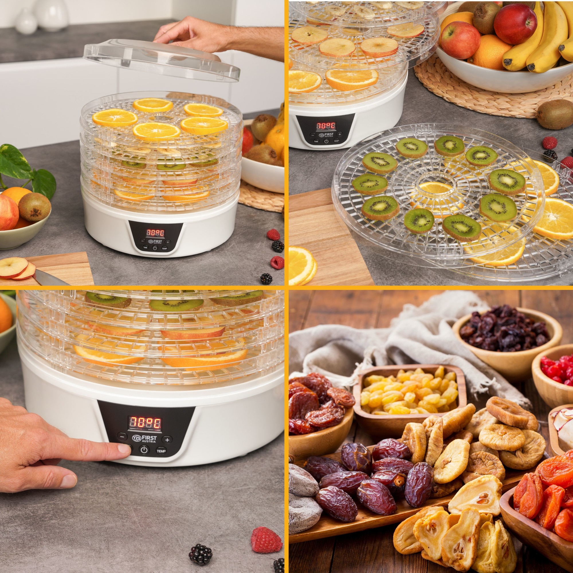 Deshidrator pentru fructe, ierburi aromatice, ciuperci si carne ...