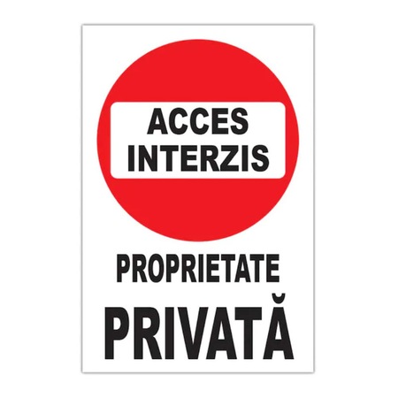 Indicator, Intelli®, Acces Interzis, Placa PVC grosime 3mm, Prevazut cu ...