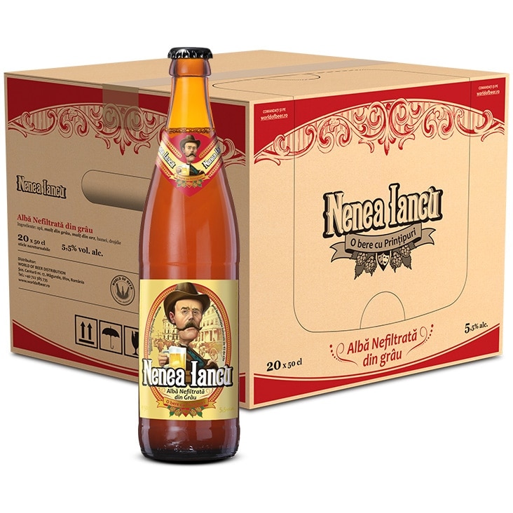 Bere alba nefiltrata Nenea Iancu sticla, 20 x 0.5l - eMAG.ro