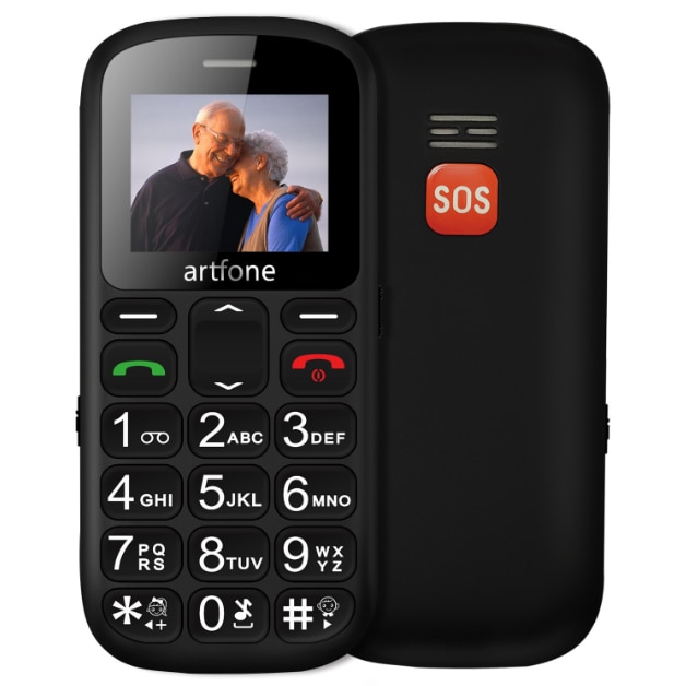 Telefon mobil pentru seniori, Artfone, dual SIM, Butoane mari, meniu in ...