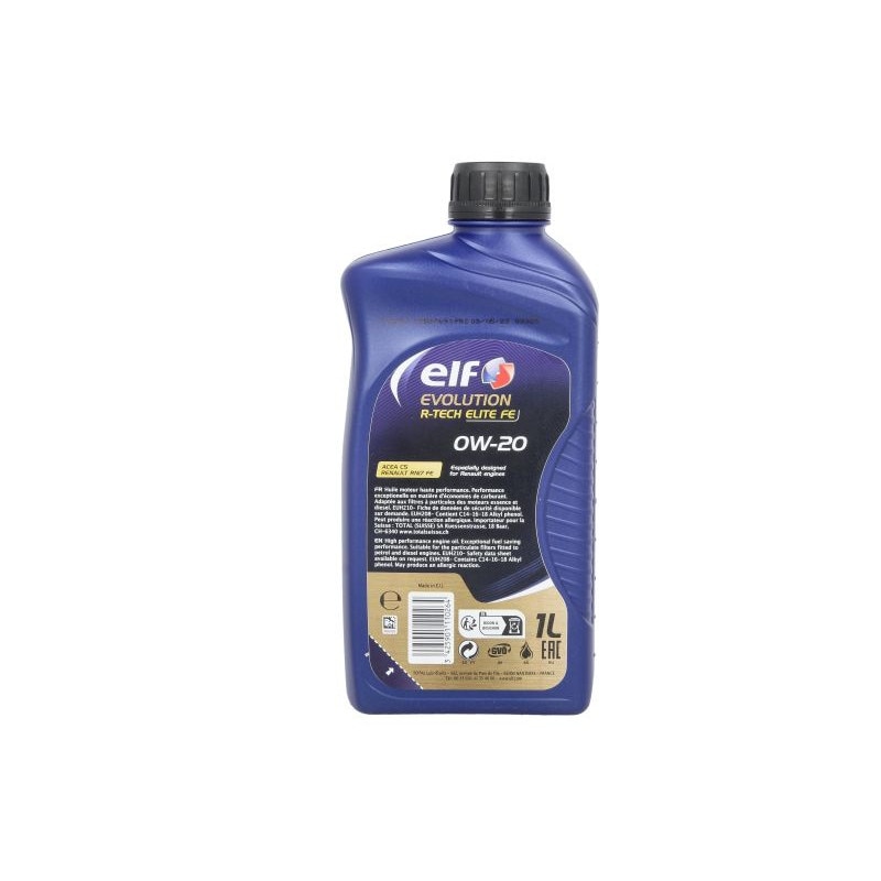 Ulei de motor Elf Evolution R-Tech Elite FE, RN17 FE 0W20 C5 1L - eMAG.ro