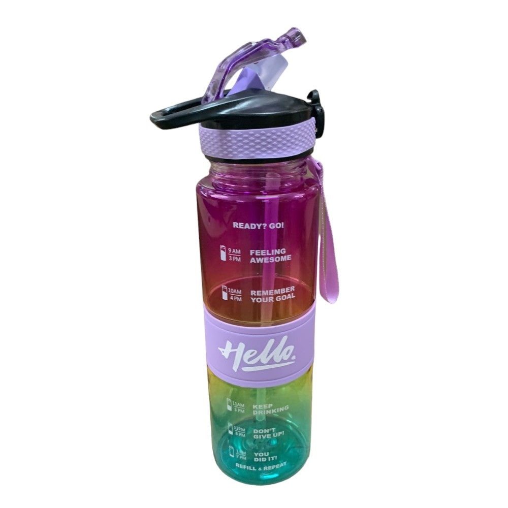 Sticla de apa sport Gradient, Pai incorporat, Plastic, 1L, Multicolor ...