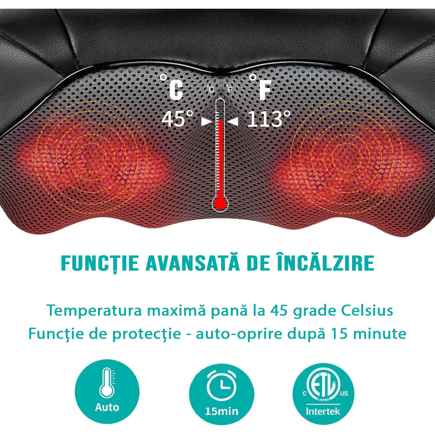 Aparat profesional masaj electric FiGGA® pentru gat si spate, cu ...