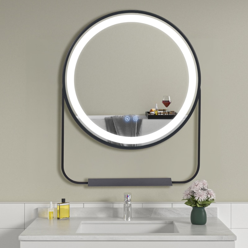 Oglinda Baie Premium, Iluminare LED cu Touch, Rotunda, Sistem ...