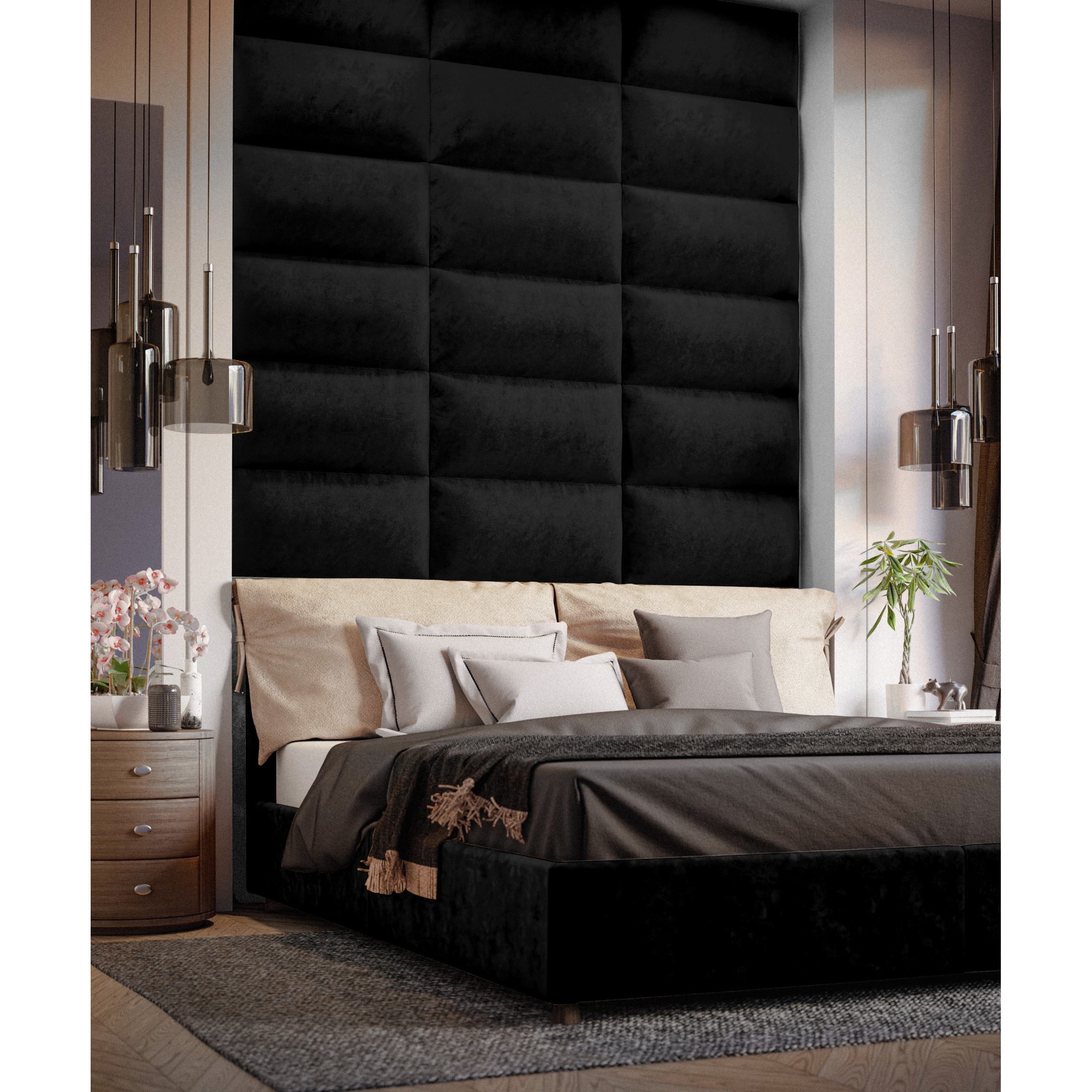 Muralo Panou de perete decorativ, tapitat 3D, 70 cm x 15 cm Sub Forma ...