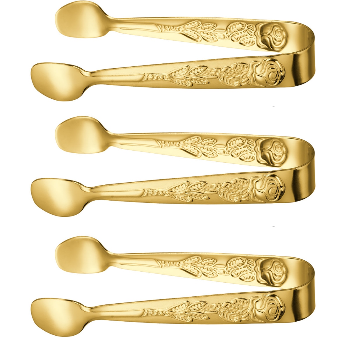 Set 3 clesti de servire mini, Jormftte, inox, auriu - eMAG.ro