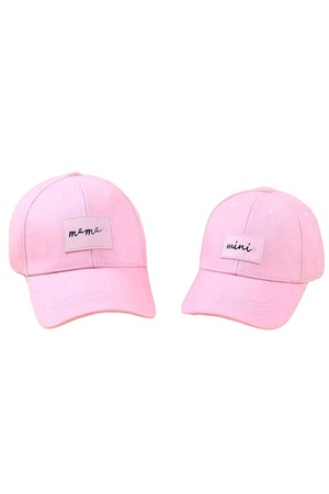 Set sapca mama si fiica, roz, 46-56 cm - eMAG.ro