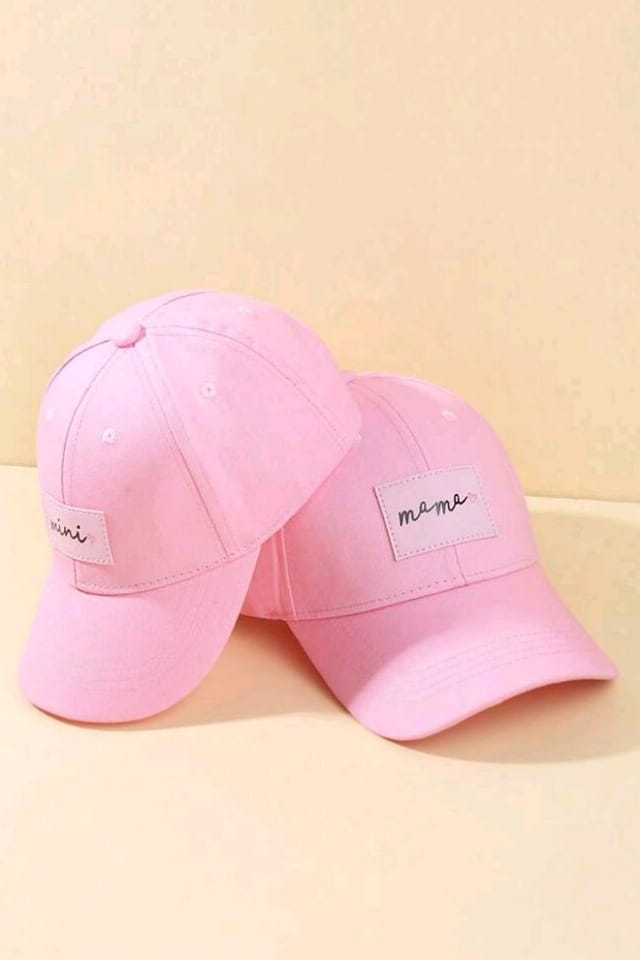 Set sapca mama si fiica, roz, 46-56 cm - eMAG.ro