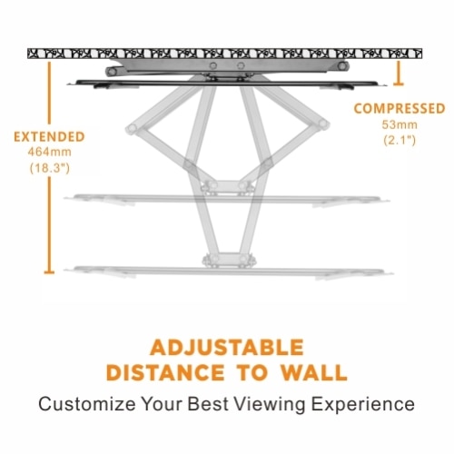 Suport TV de perete cu brat, Nexio, full-motion, reglabil, 37-70 inch ...